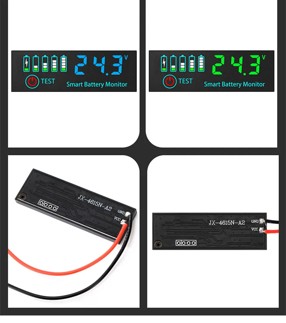 DC7-40V/55V Battery Level Indicator Battery Capacity Indicator Li-ion ...