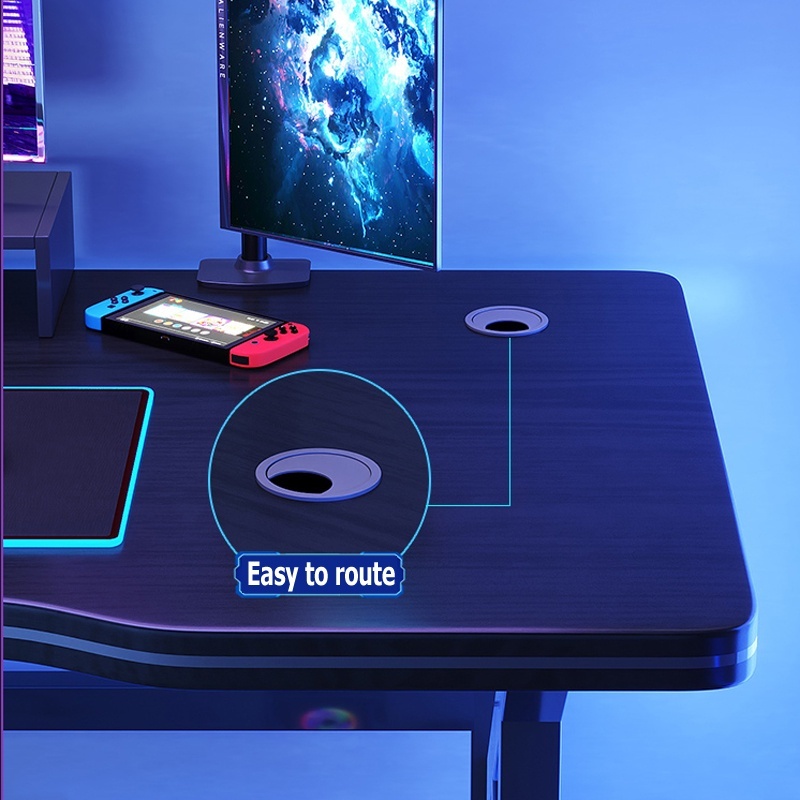 140/120CM Gaming Table Upgrade Carbon Matt Anti-Scratch PC Table Study ...