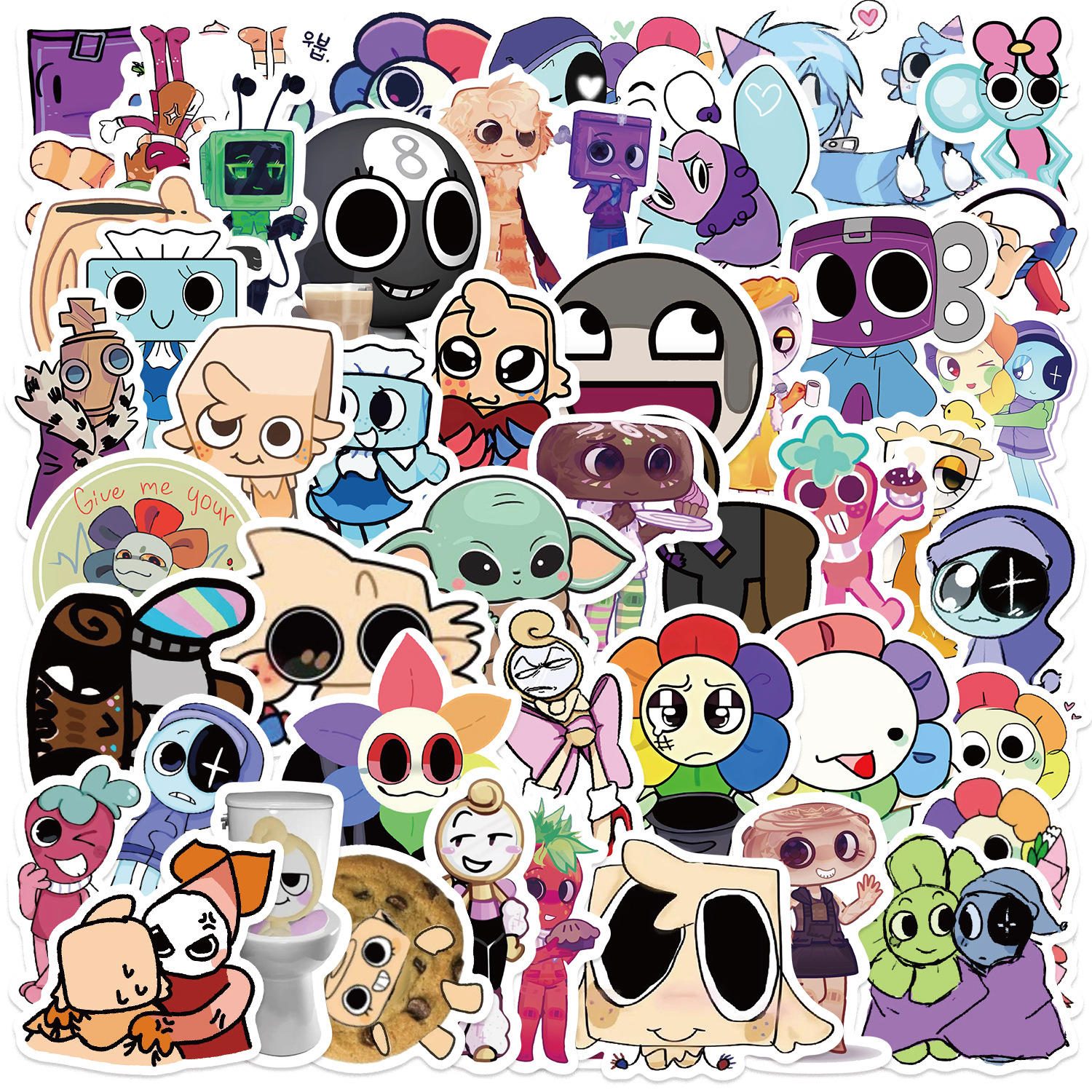 50pcs Dandys World Game Stickers Waterproof DIY Diary Water Bottle ...