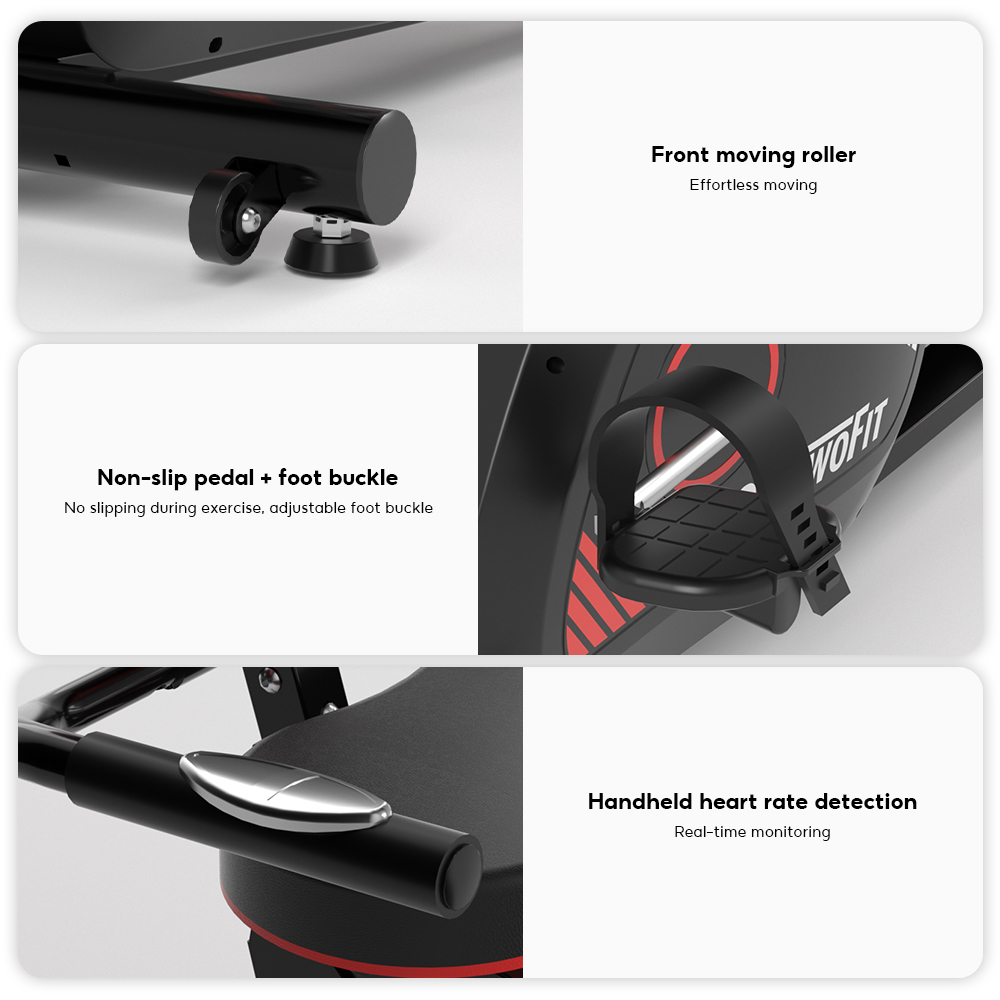 OneTwoFit Recumbent Bike Indoor Bicycle Exercise Fitness Stepper ...