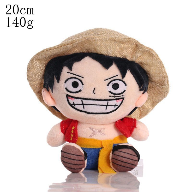 7 Styles One Piece Original New Plush Dolls Luffy Roronoa Zoro Brook ...