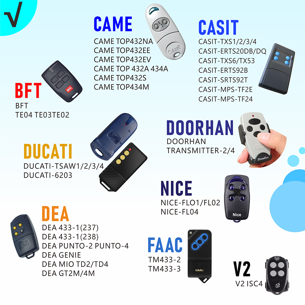 8 channel universal clone remote control, 8 buttons copy remote control Supports RF 315MHz ...