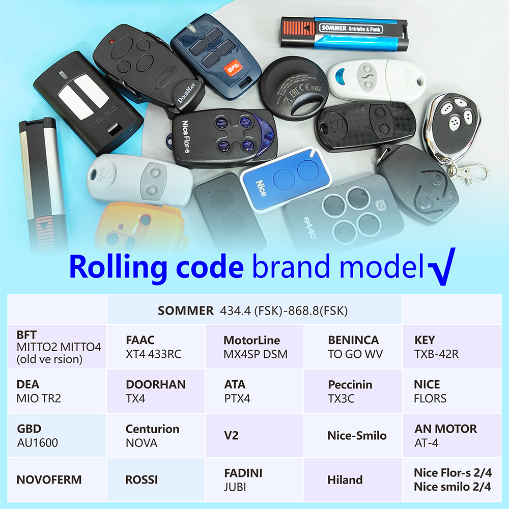 8 channel universal clone remote control, 8 buttons copy remote control Supports RF 315MHz ...