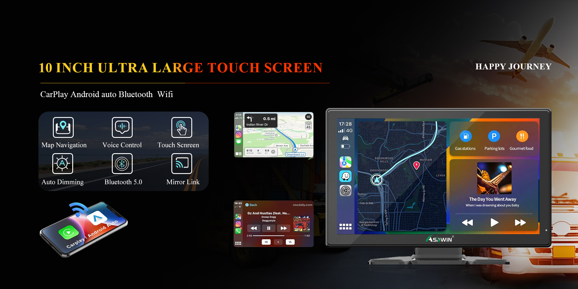 10 Inch carplay Monitor Truck Lorry 360 Degree Driving AHD Camera 5 ...