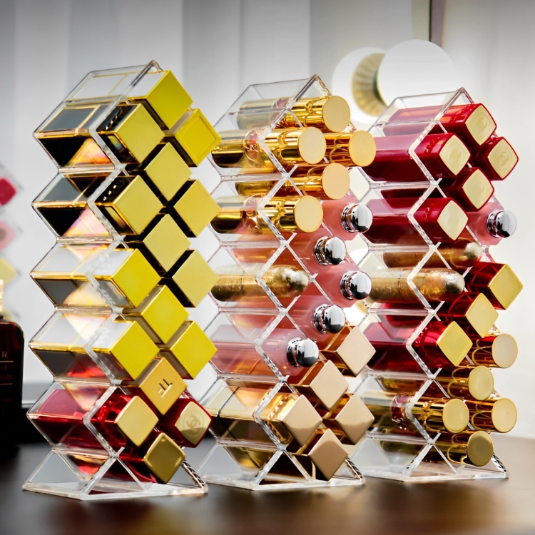 Lipstick Holder Organizer Stackable Fish Shape Lipstick Tower Lip Gloss ...