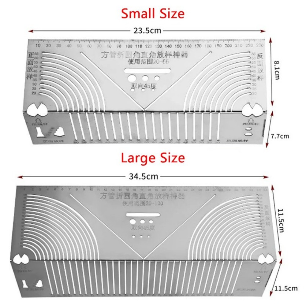 Arc Marking Ruler Right Angle Construction Arc Parallel Drawing Tool 90 ...