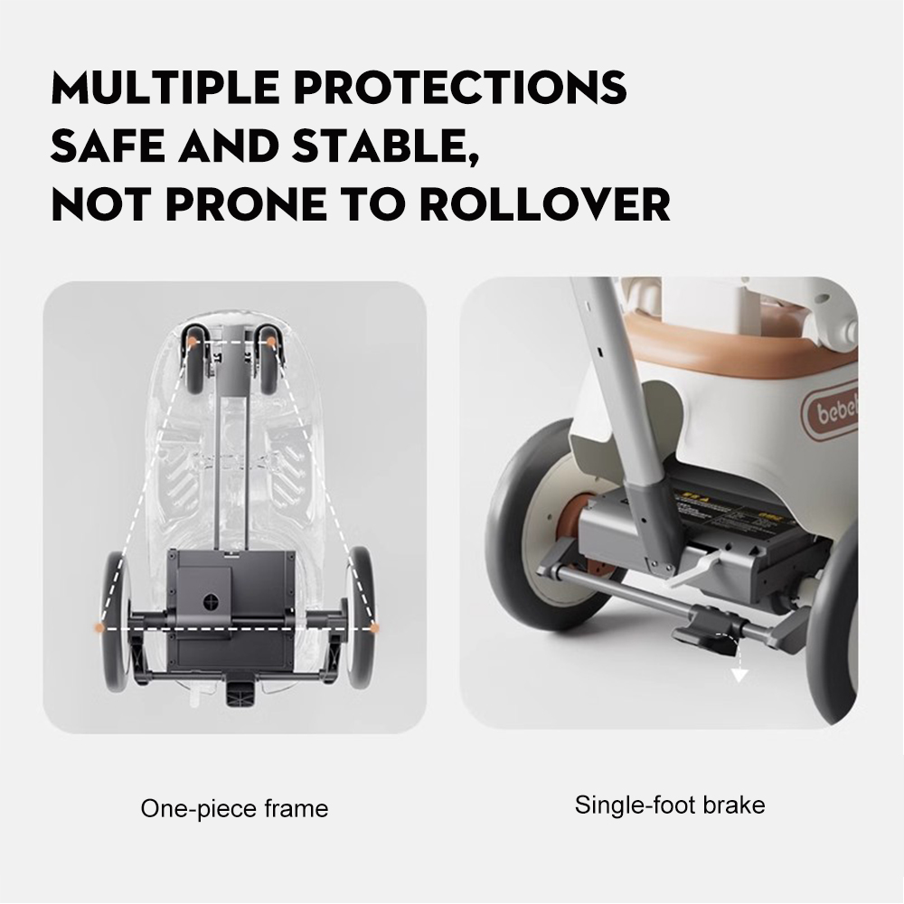 Coos Baby Rocking Baby Stroller Hand Push Stroller 2in1 Outdoor Walking ...