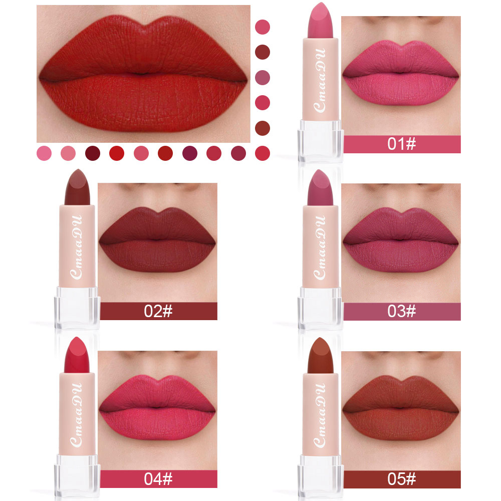 CmaaDu 15-Color Matte Lipstick: Waterproof, Long-Lasting, Non-Fading ...