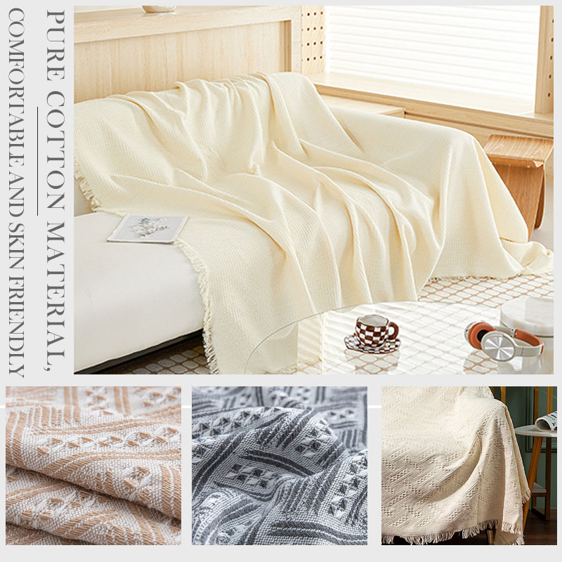 Nordic Sarung White/Grey/Cream Sofa Cushion Cover 1/2/3/4 Seater Full ...