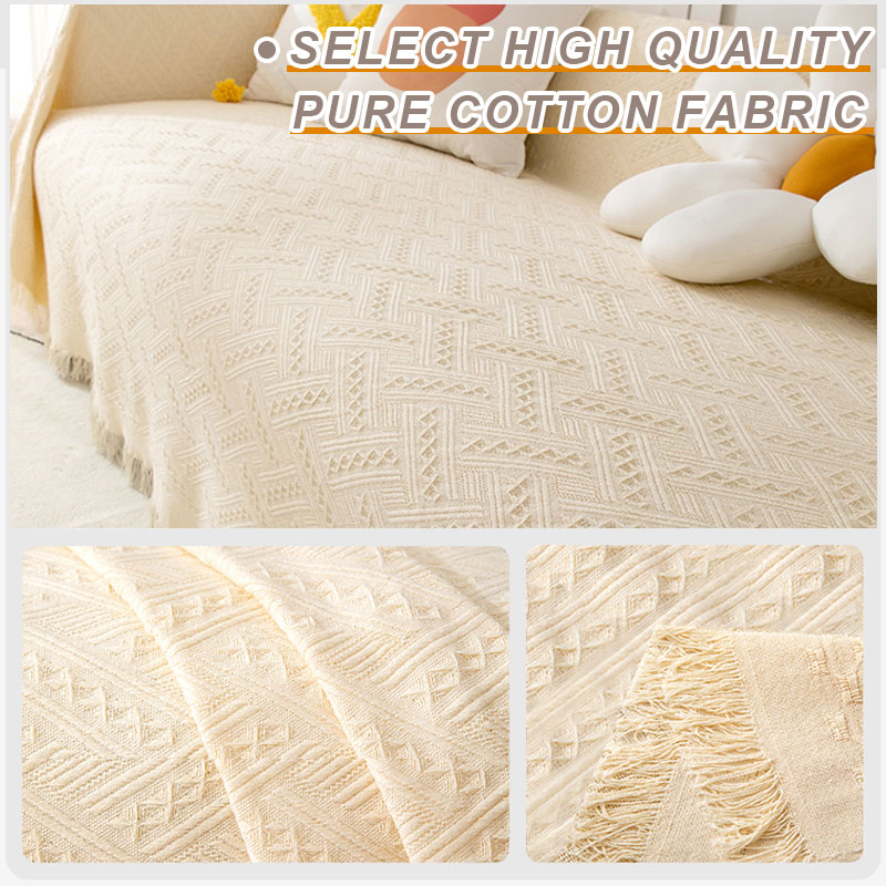 Nordic Sarung White/Grey/Cream Sofa Cushion Cover 1/2/3/4 Seater Full ...