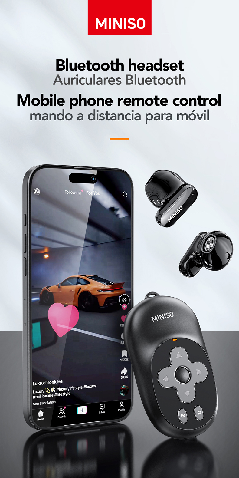 MINISO MS186 AI Smart Real-time Translation Wireless Earbuds Sports ...