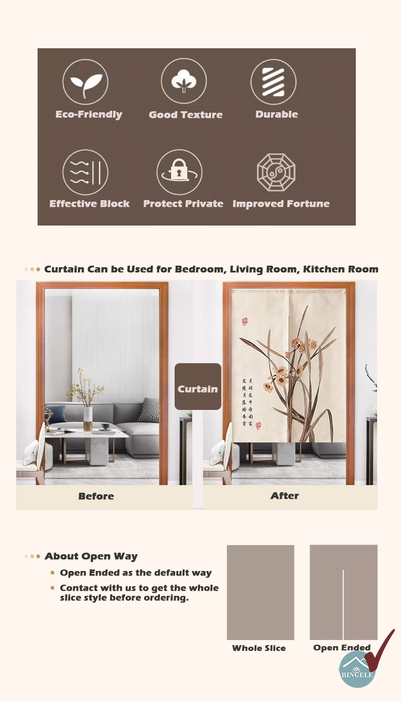 Door Curtain Japanese Japan Style Half Door Curtains Bedroom Kitchen ...