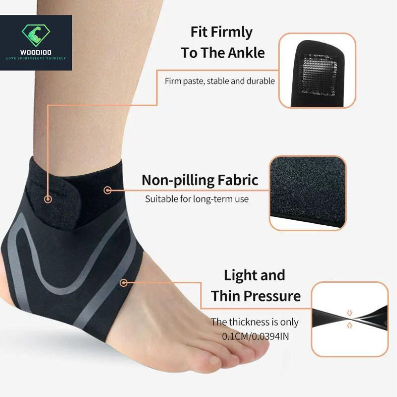 1 Pair Ankle Brace Ankle Support Elastic Adjustable Compression Anklet ...