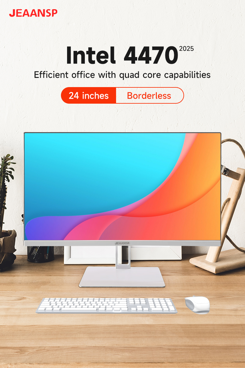 JEAANSP All in one PC 22/24inch Frameless i5-i7 8/16GB+256GB SSD FULL HD Wind10/11 Pro Built-in ...