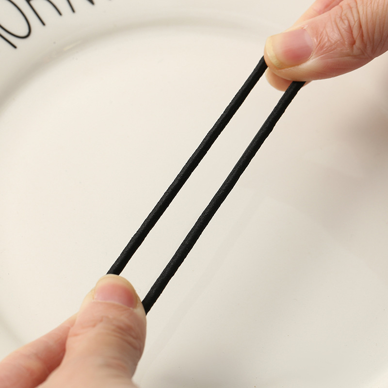 100/120PCS Black Hair Ties - Thick Seamless Elastic Bands for Women and ...