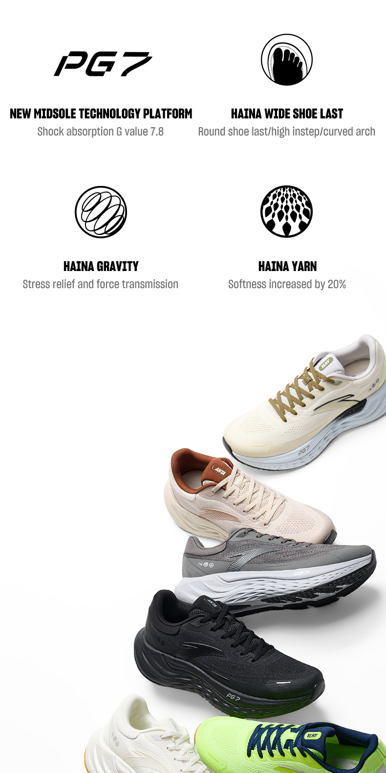 [3-10KM+] ANTA Men Travel PG 7 Float Running Shoes 2E PRO Training ...