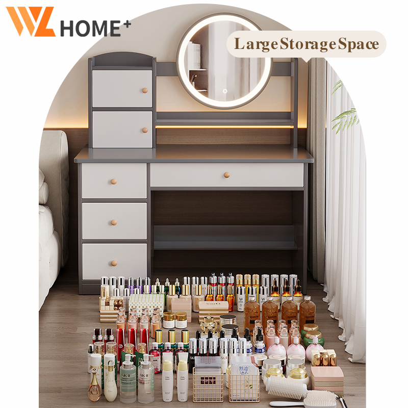 Dressing Table with Mirror Meja Solek Drawer Storage Desk Makeup Table ...