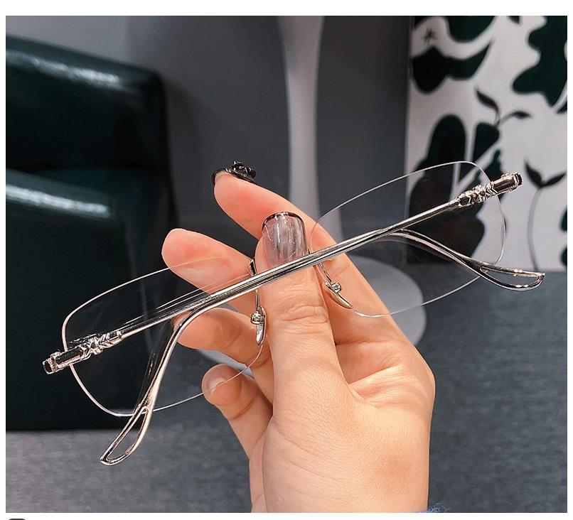 Photochromic Rimless Glasses - Anti Blue Light & UV400 for Men & Women ...