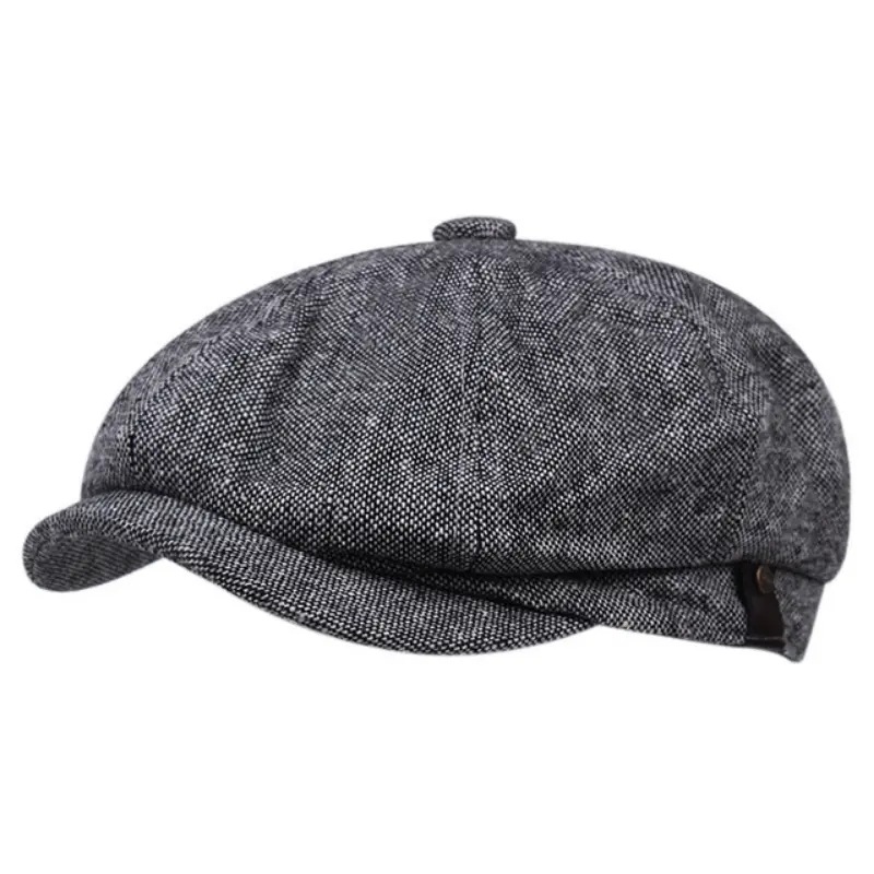 British Style Retro Unisex Soft Beret Octagonal Hat Outdoor Leisure ...