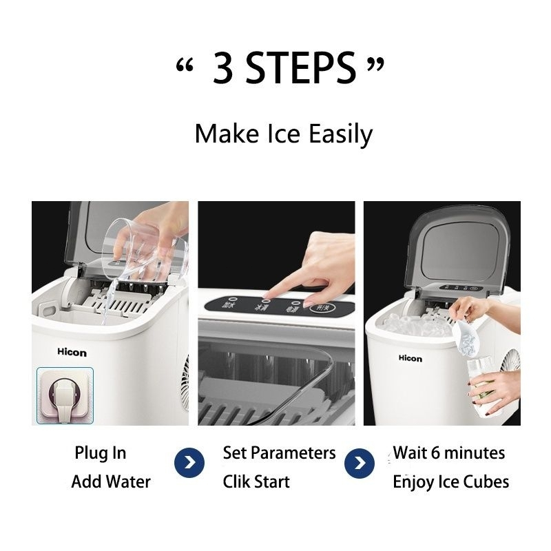 IGRLACE 24/H Smart Mini Ice Maker Machine Portable Home Ice Maker ...