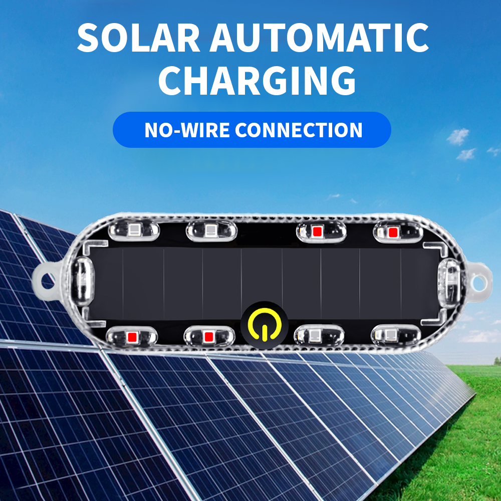 Solar Powered Flashing Warning Lights Safety LED Warning Lights ...