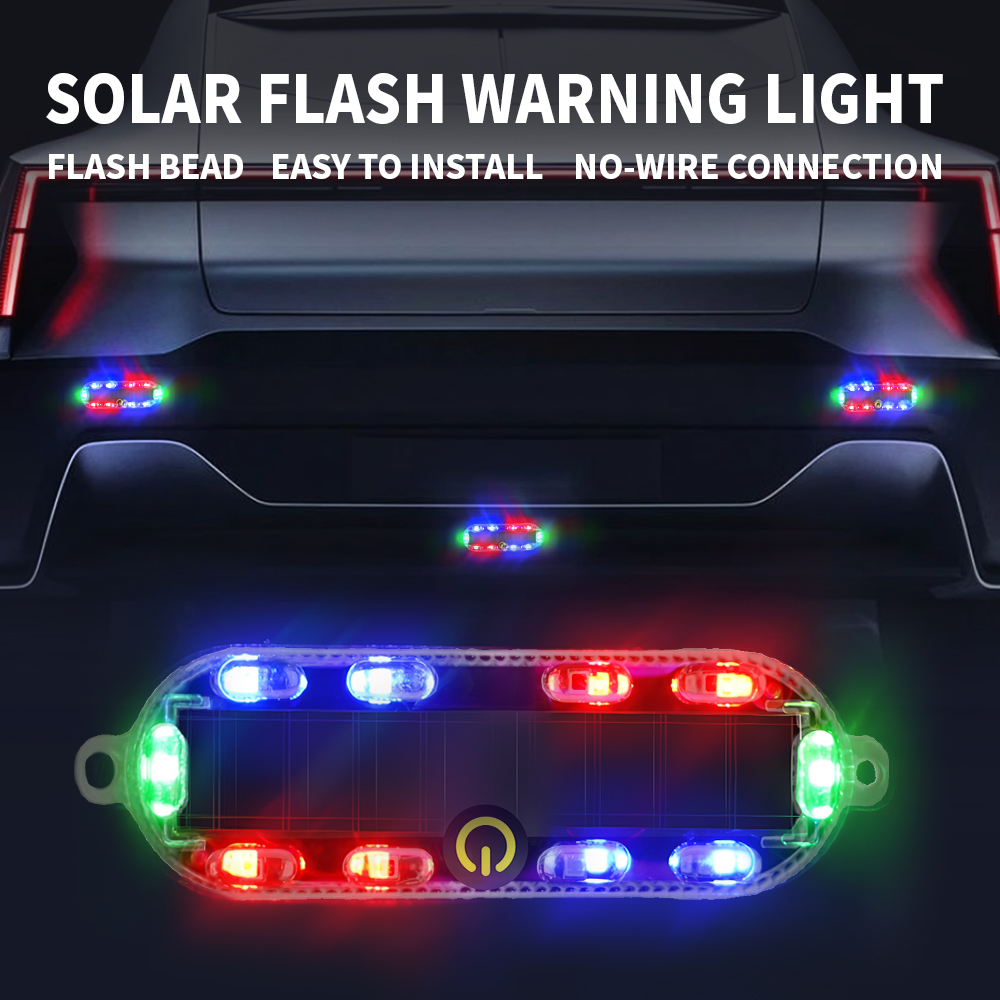 Solar Powered Flashing Warning Lights Safety LED Warning Lights ...