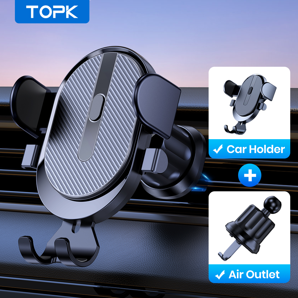 TOPK D39 Car Phone Holder, 2023 Upgraded Phone Holder For Car With Hook ...