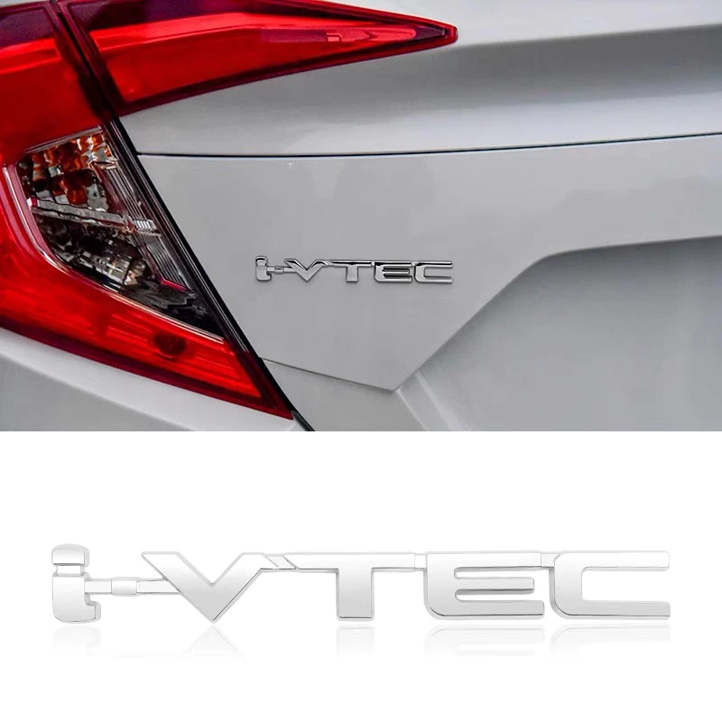 NEW 3D Metal VTEC i-VTEC LOGO Sticker Emblem Rear Trunk Badge Decal ...