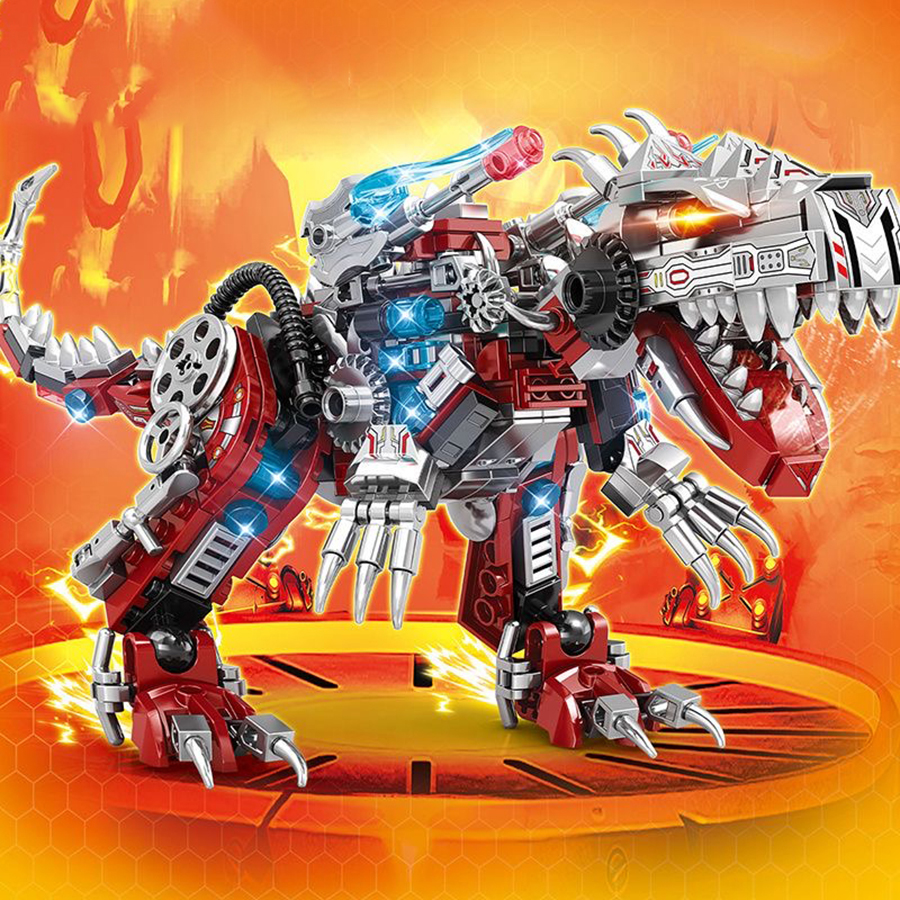 2IN1 Jurassic Mechanical Indominus Rex Dinosaur World Model Building ...