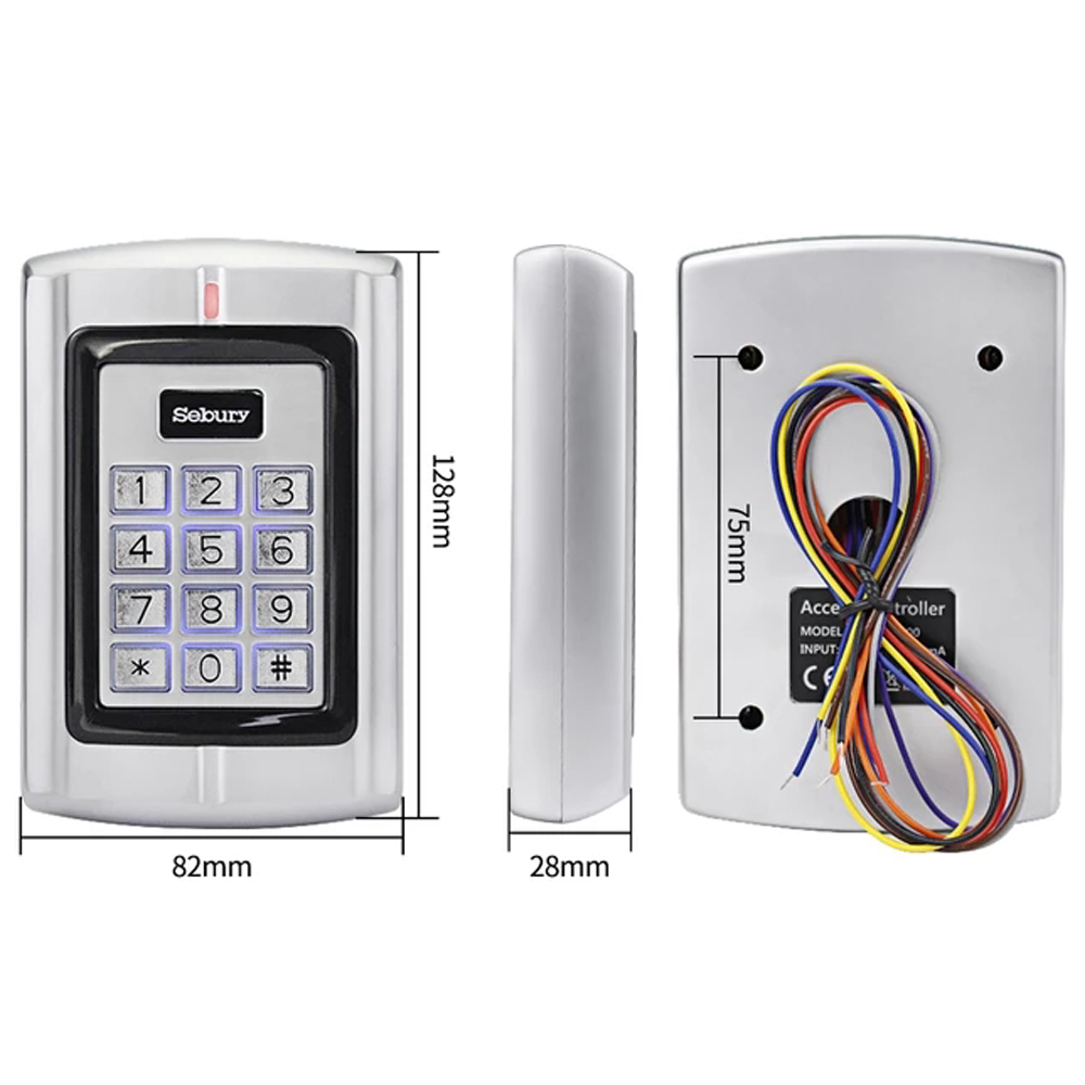 Sebury Metal Access Control Keypad 125KHz Standalone RFID Board Access ...
