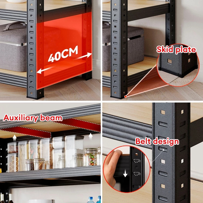 Malaysia Ready Stock】3/6 Tier Metal Boltless Rack Home kitchen Store Storage Rack Warehouse Rak ...