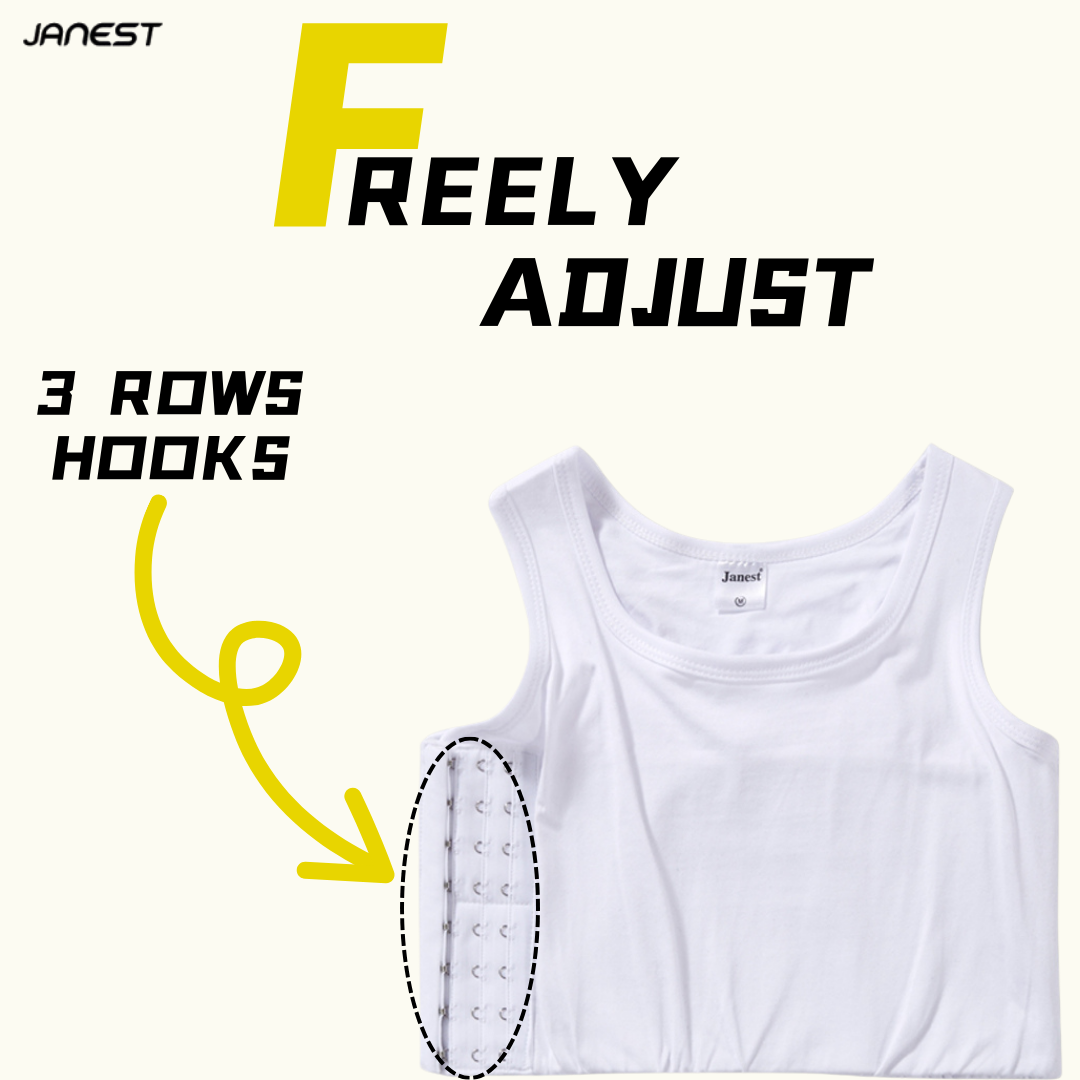 Janest Chest Binder Tomboy Binder Bandage Chest Binder 3 Rows Hooks 100 ...