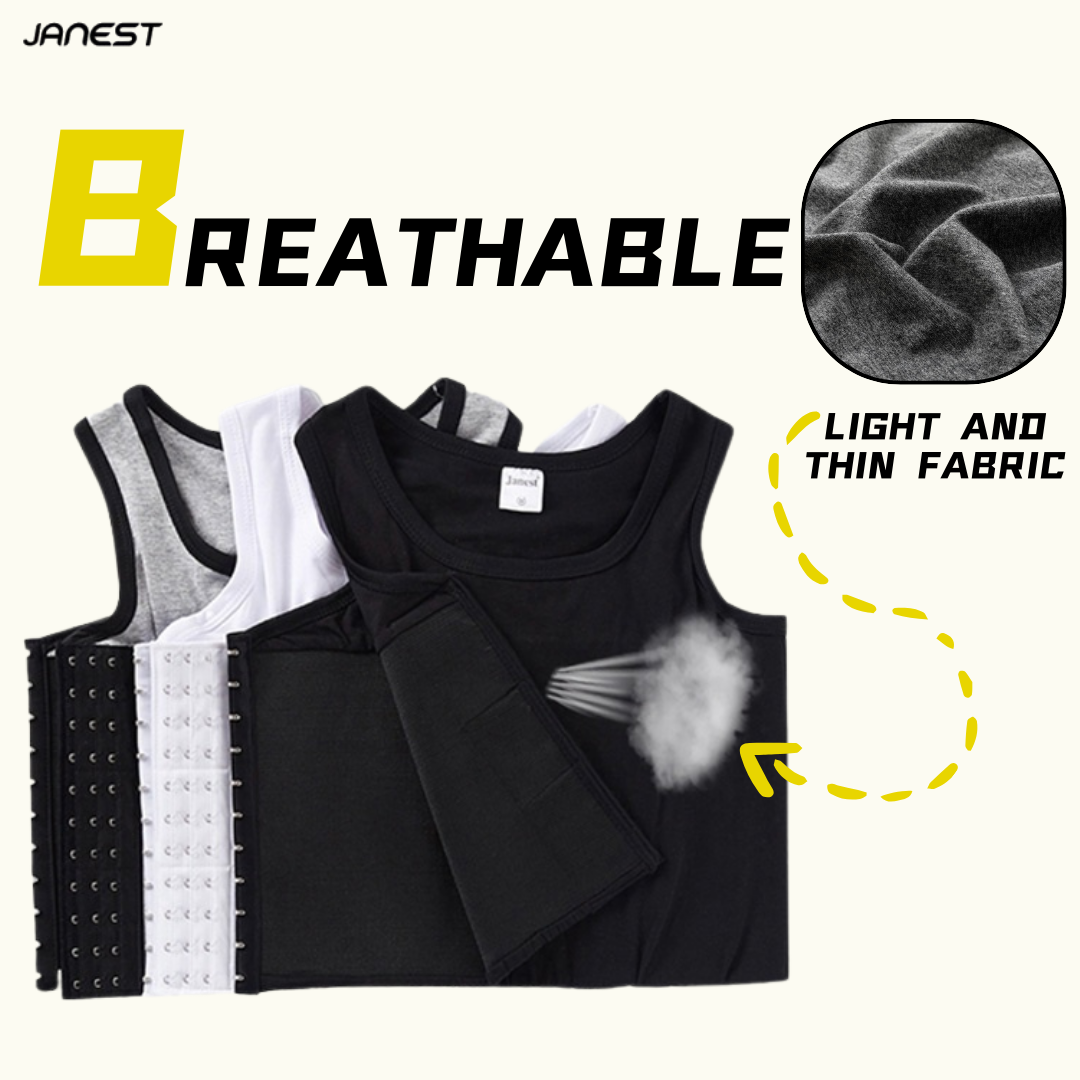 Janest Chest Binder Tomboy Binder Bandage Chest Binder 3 Rows Hooks 100 ...