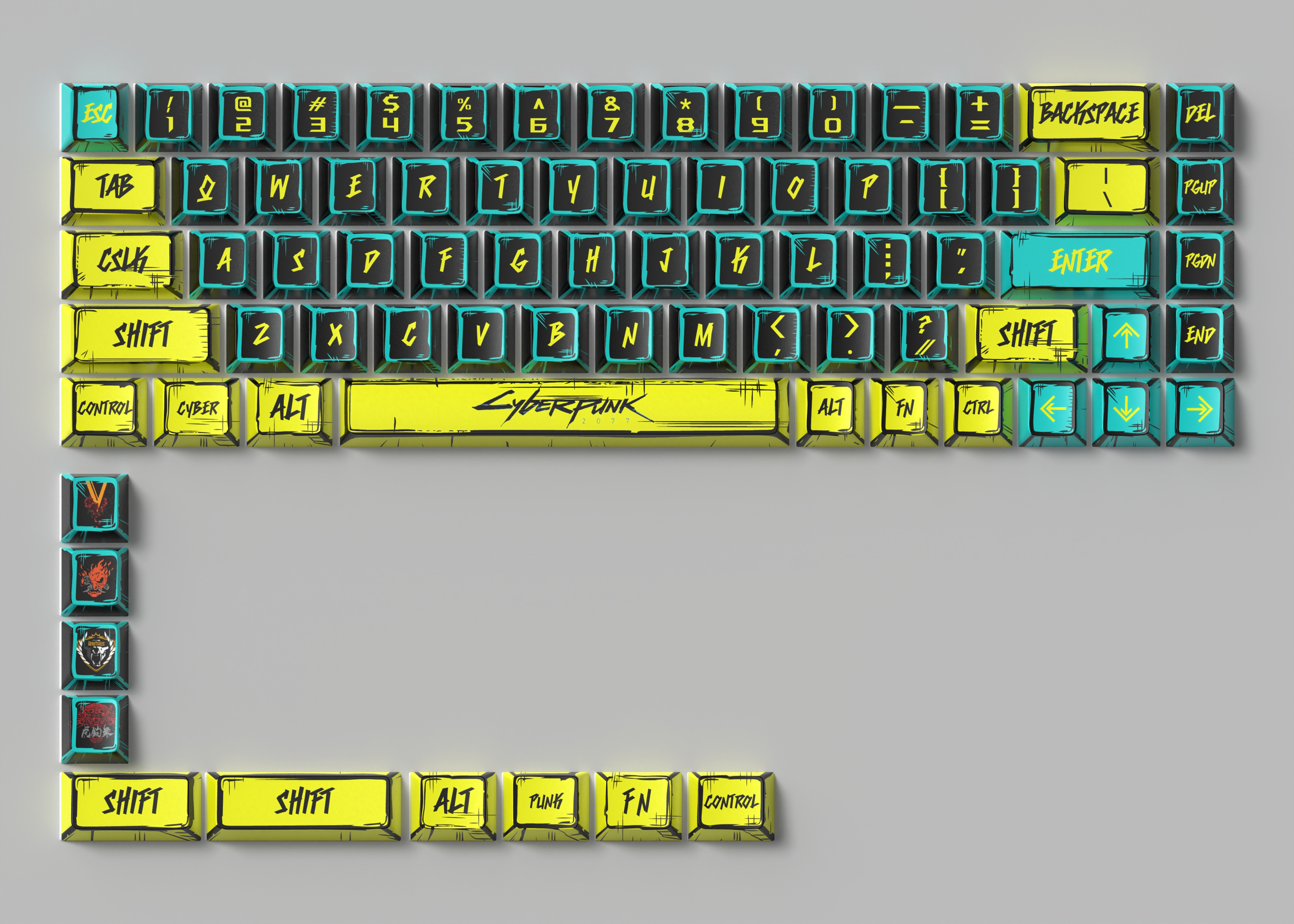 GMK EVA 01 Comic Keycaps Cherry Profile PBT Dye-Sub 78 Keys For 60/61 ...