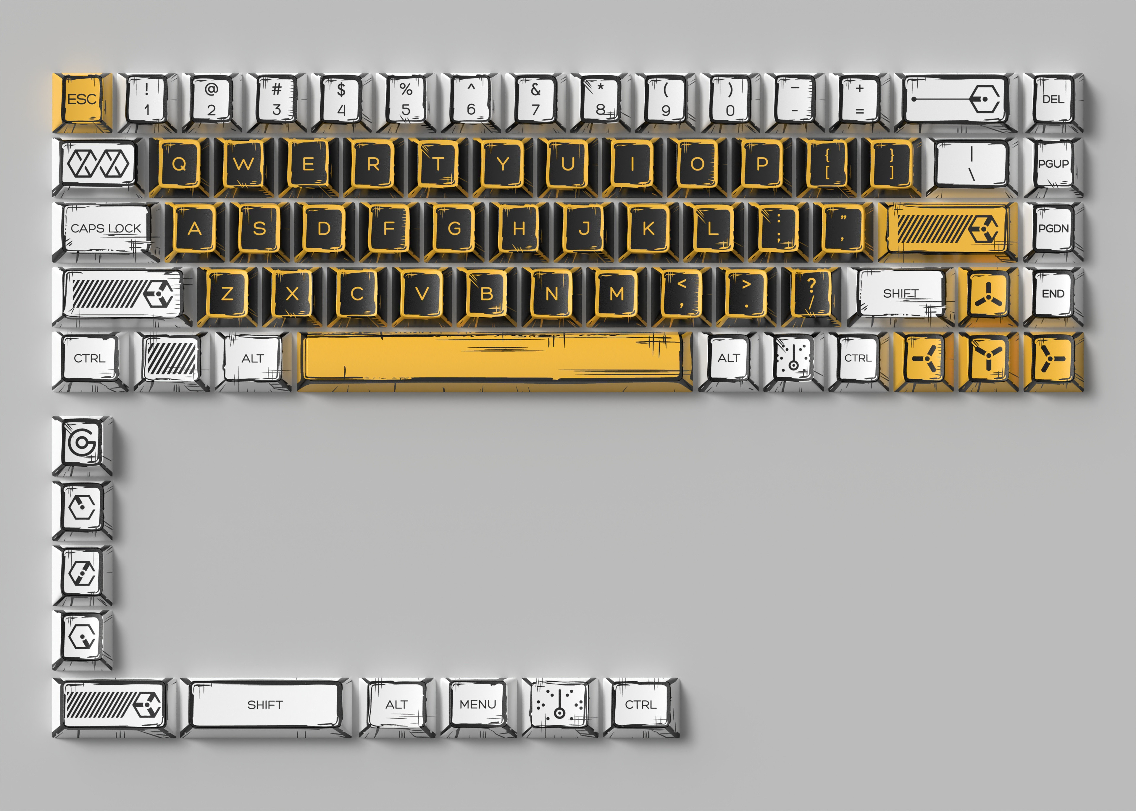 GMK EVA 01 Comic Keycaps Cherry Profile PBT Dye-Sub 78 Keys For 60/61 ...