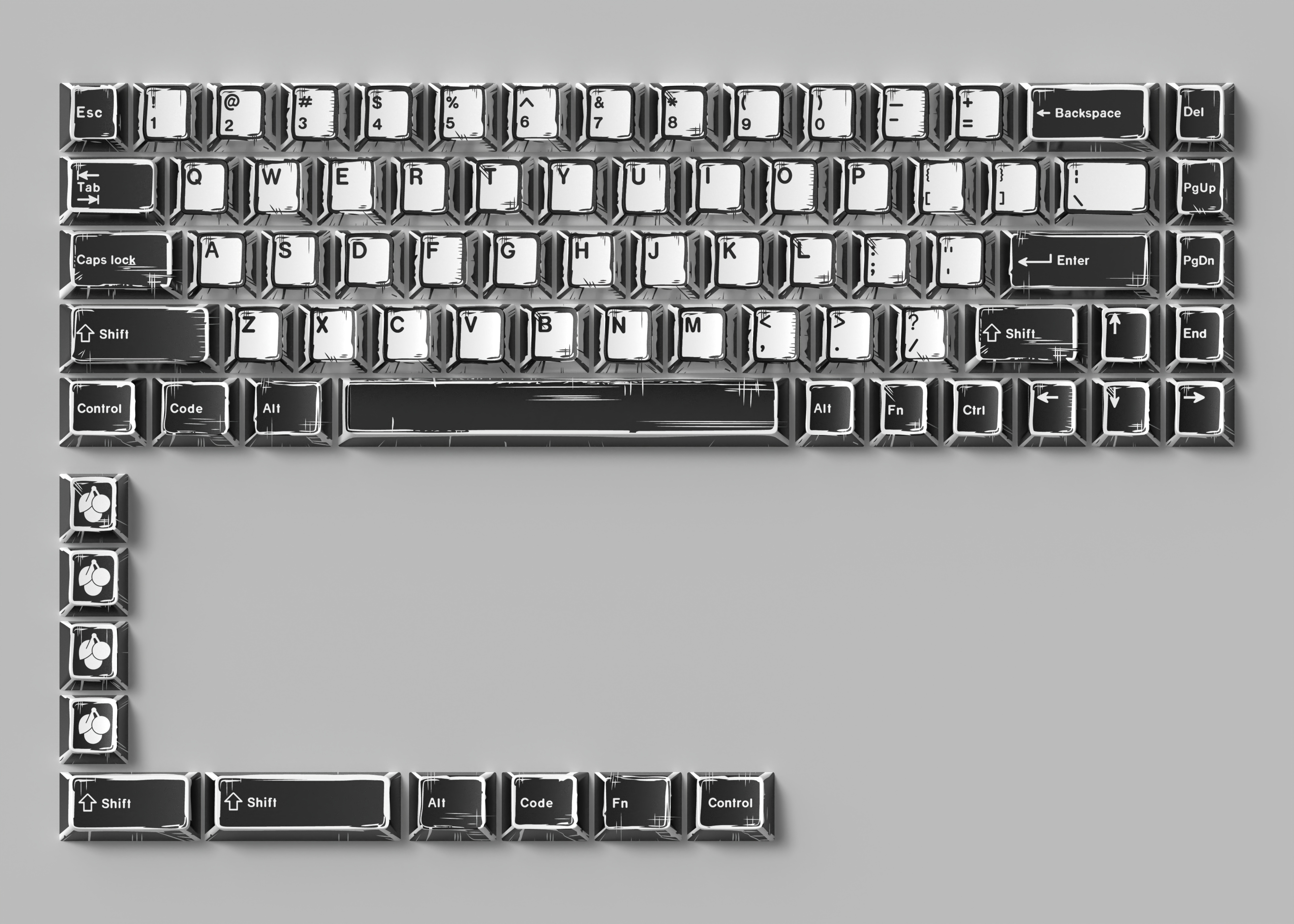 GMK EVA 01 Comic Keycaps Cherry Profile PBT Dye-Sub 78 Keys For 60/61 ...
