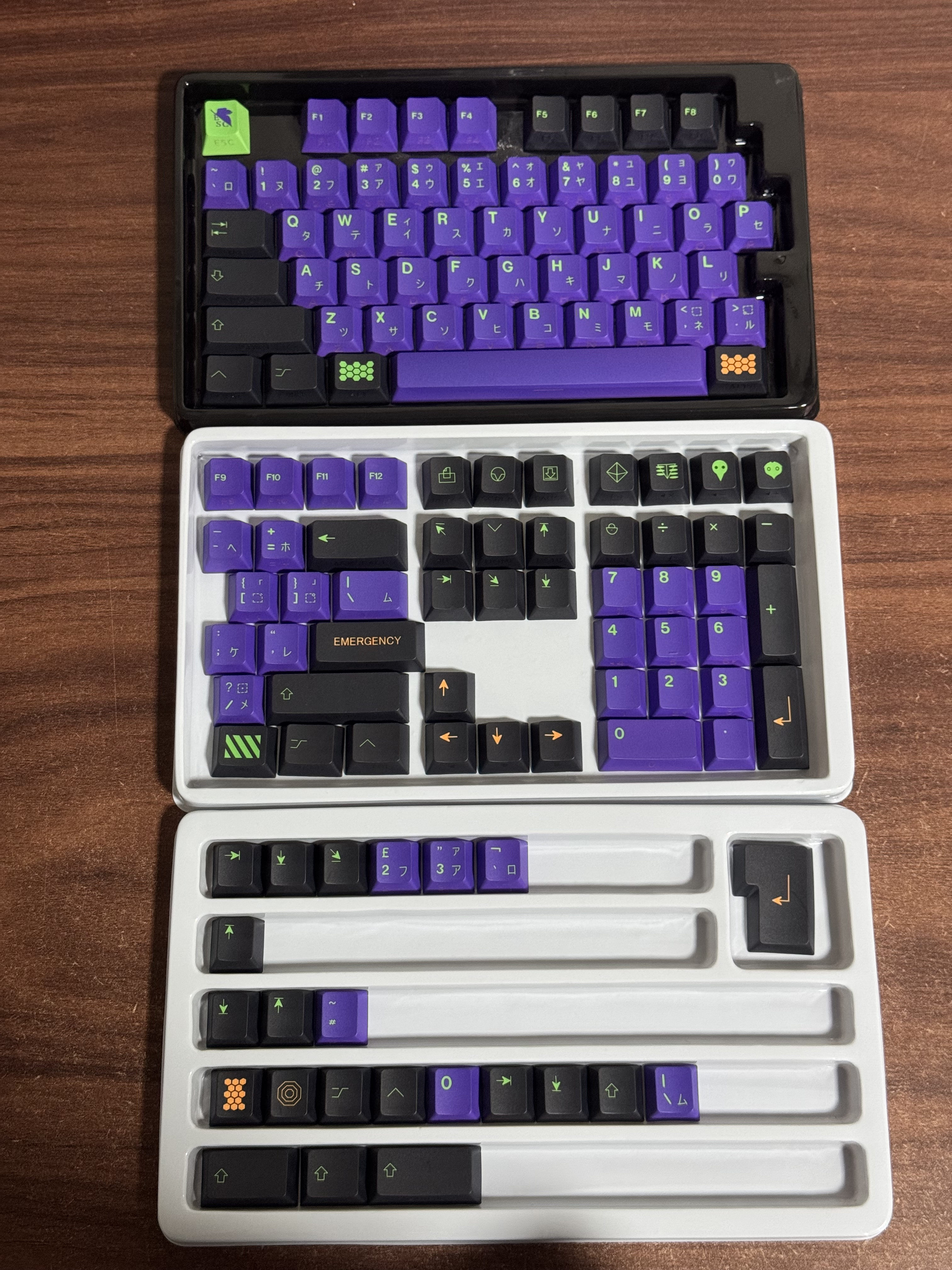 EVA Unit-01 side transparent keycaps 128 key PBT CHERRY DYE-SUB cherry ...