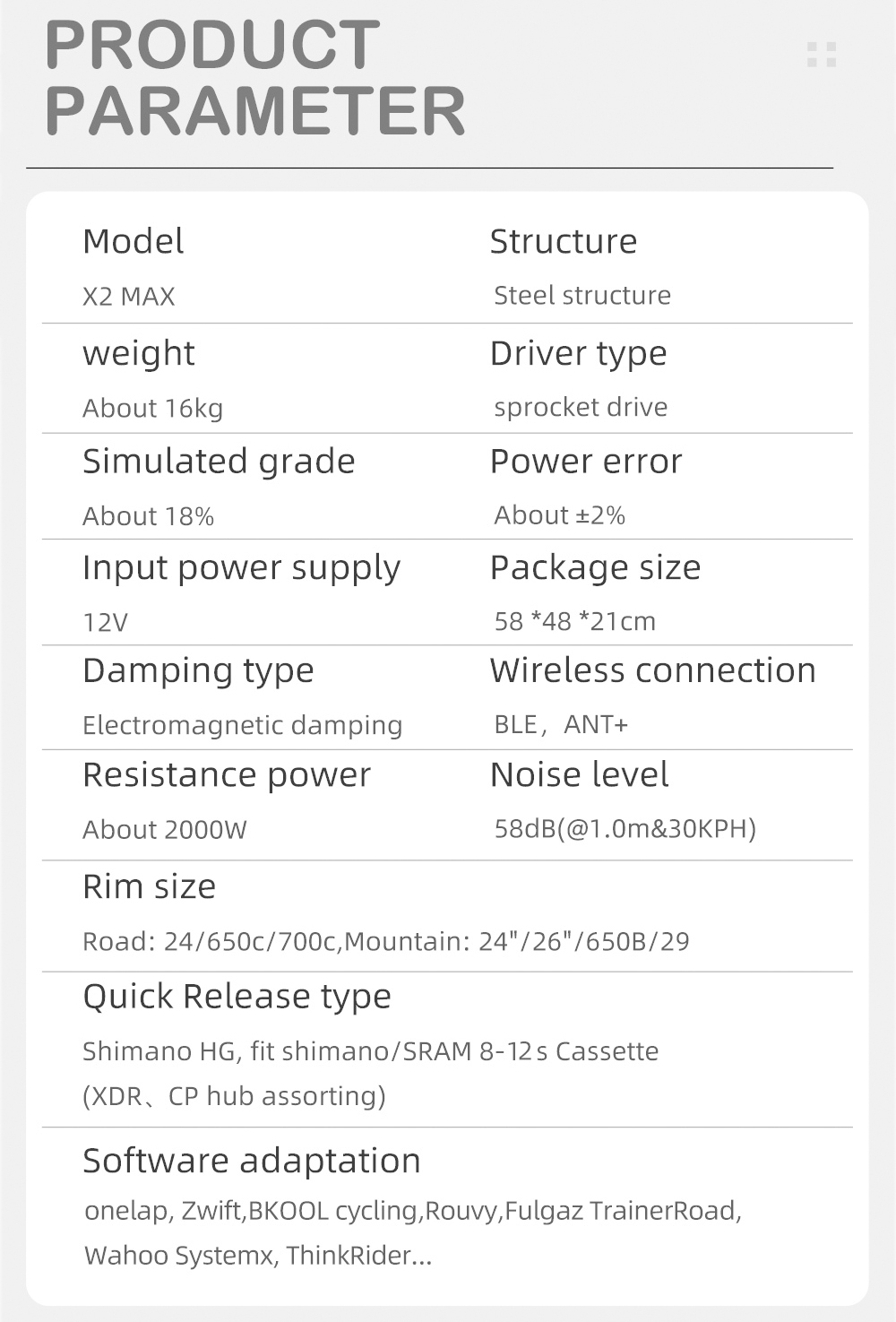 New ThinkRider X2MAX Smart Bike Trainer MTB Road Bicycle home trainer Built-in Power Meter power ...