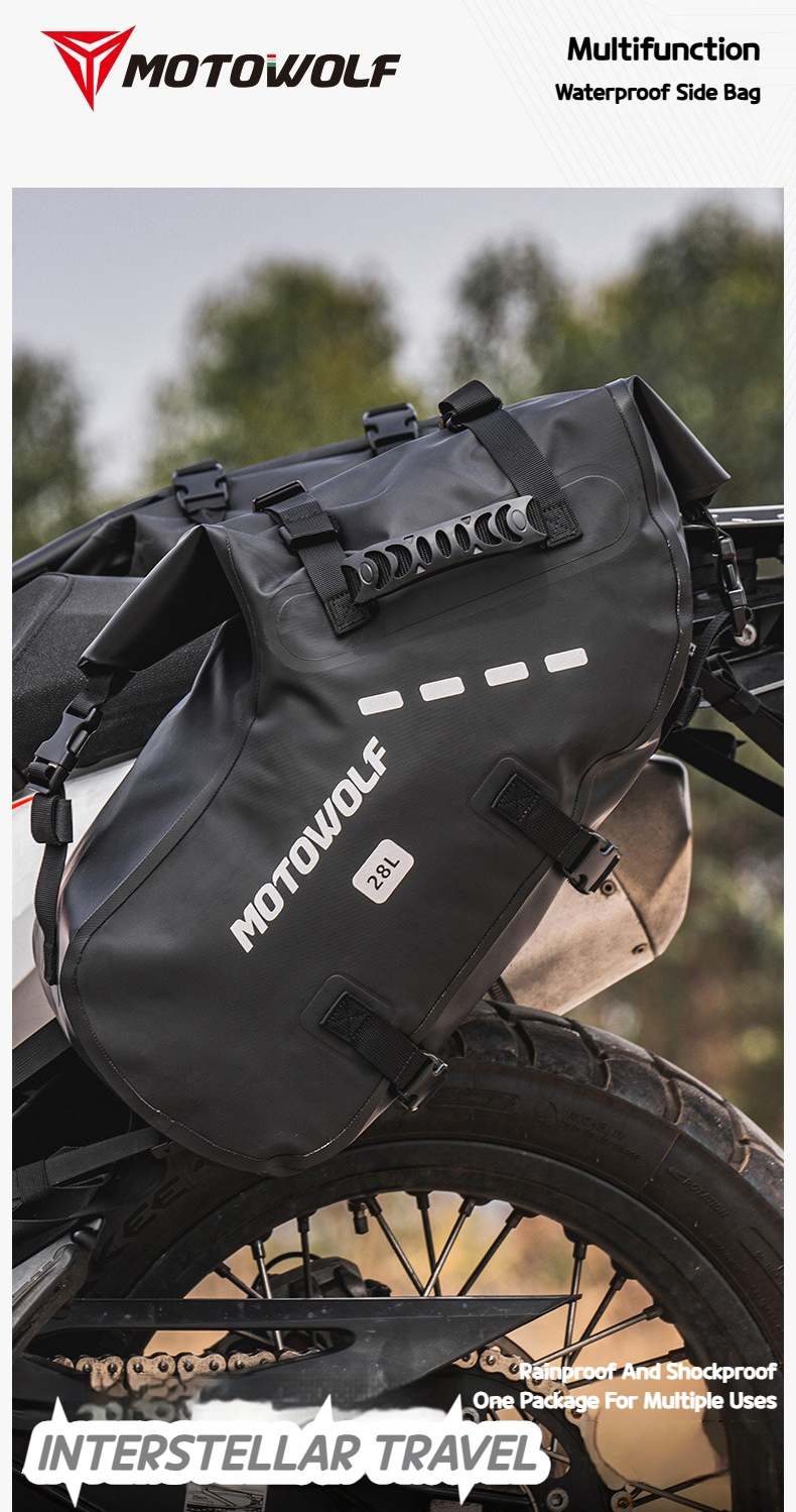 MOTOWOLF Motorcycle Saddle Side Bag Saddlebag Waterproof For most ...