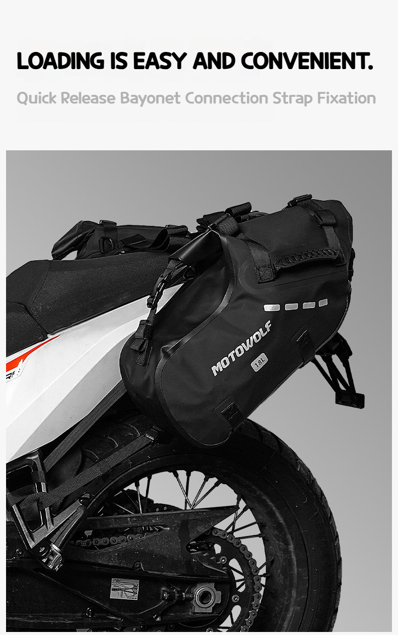 MOTOWOLF Motorcycle Saddle Side Bag Saddlebag Waterproof For most ...