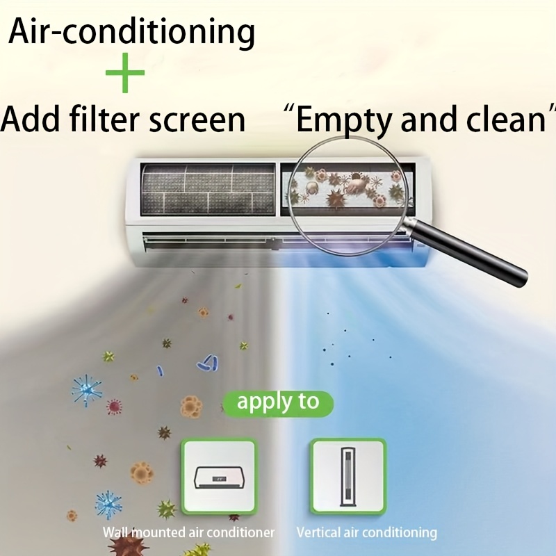Ultra-Thin Air Conditioner Filter Virus Dust Isolation Screen Washable ...