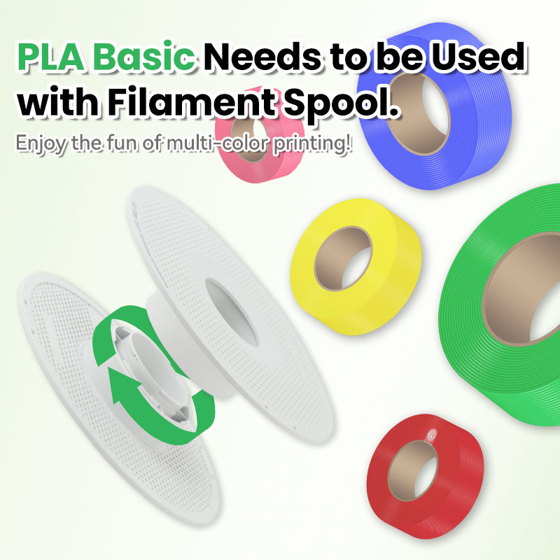 Bamboo Lab 3D Printer Refill PLA Basic Filament 1.75mm Accuracy +/- 0 ...