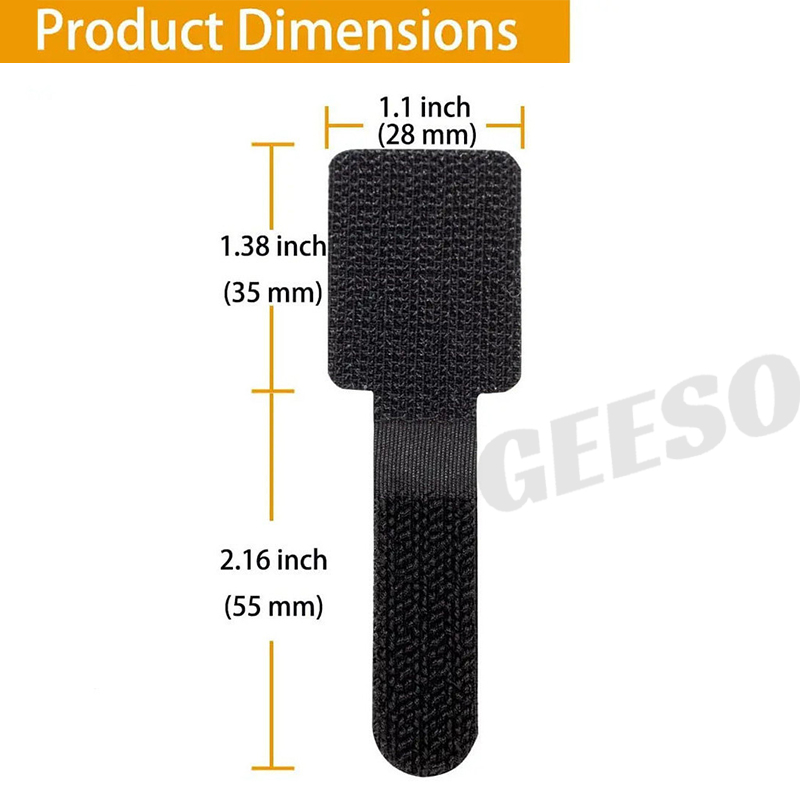 GEESO 20Pcs Cable Ties Reusable Fastening Wire Organizer Cord Rope ...