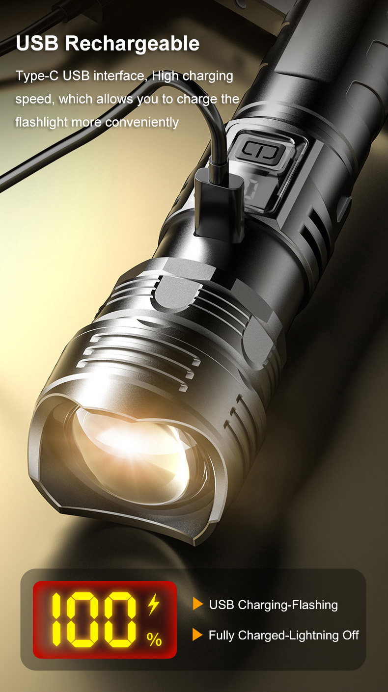 High Power Long-range Lantern Super Bri Power Display Telescopic Focus ...