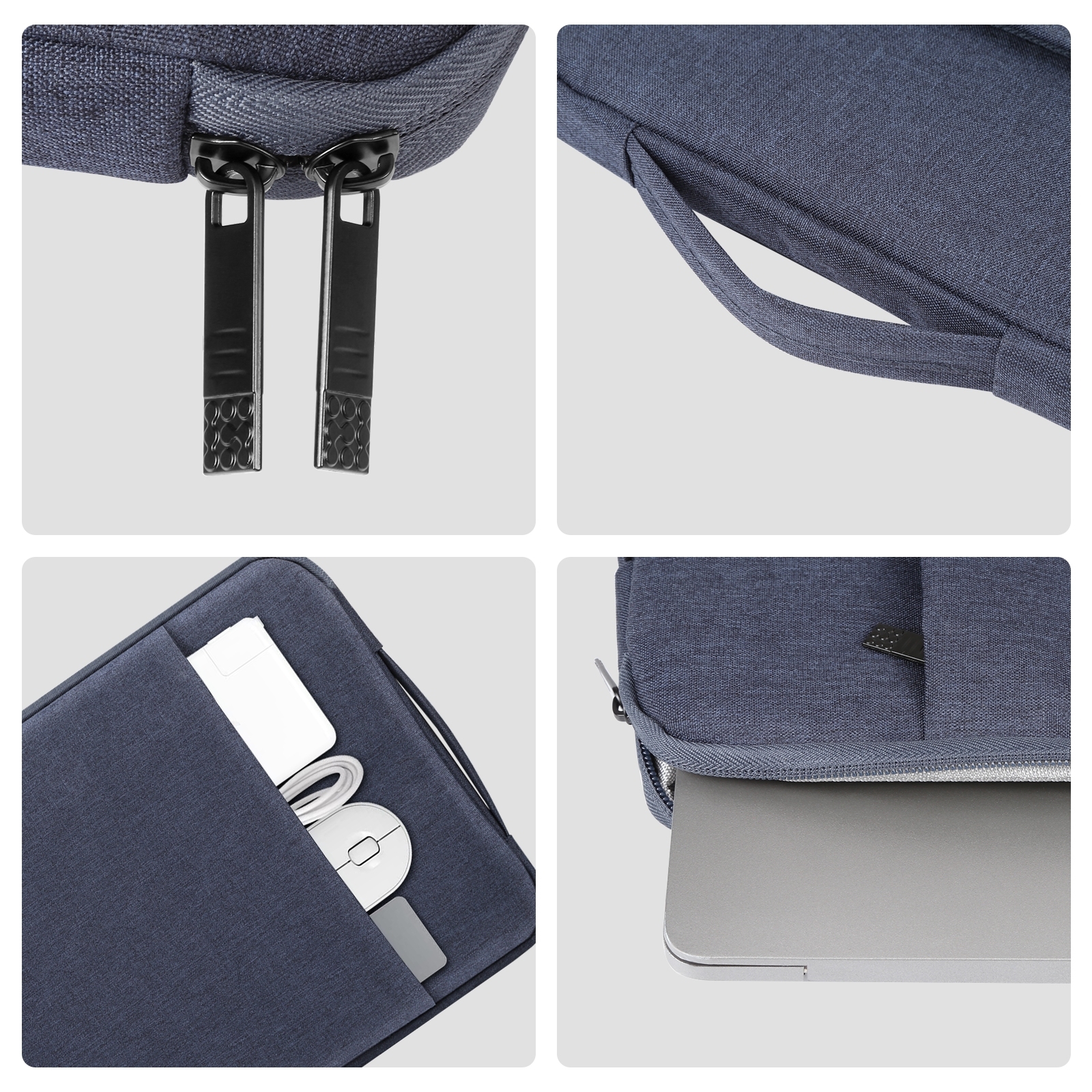 Laptop Sleeve Case Zipper Briefcase Bag with Handle for 13 15 16 inch ...