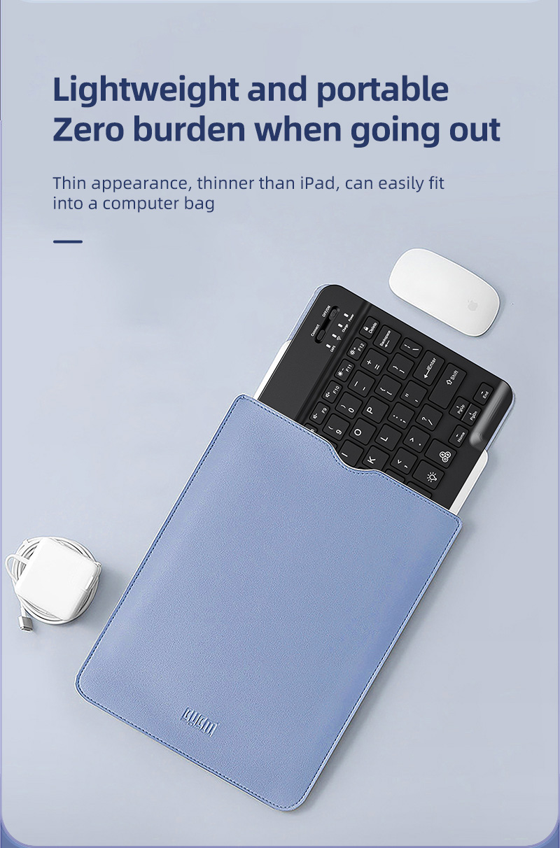 KIVEE Wireless Bluetooth Keyboard Rechargeable Slim Universal Portable ...