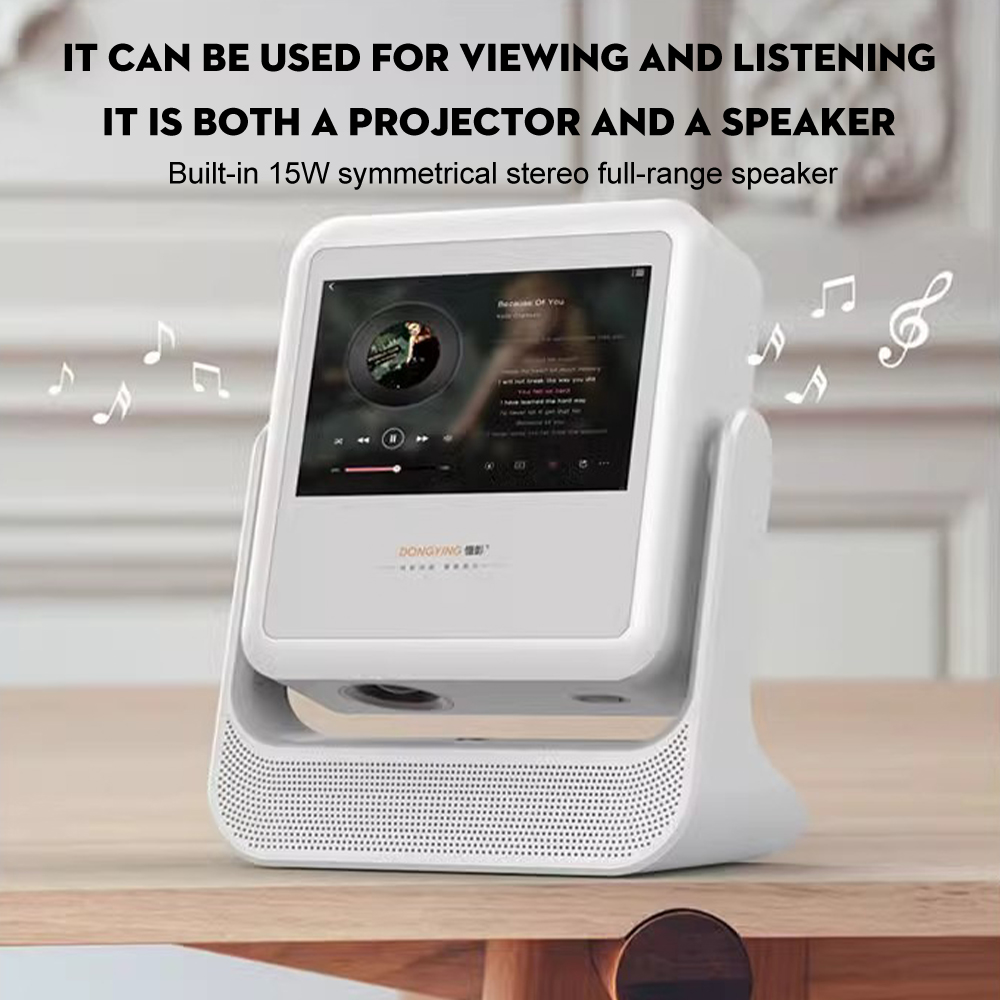 Touch dual screen 4K portable projector 3D home theater KTV tablet song ...