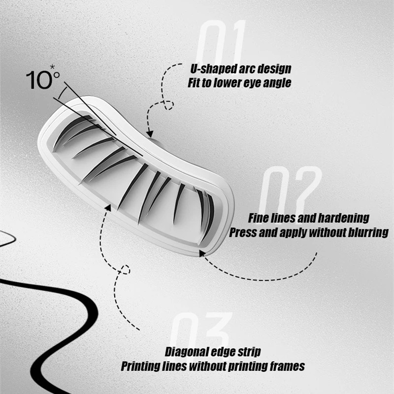 Double-Ended Eyelash Stamp, Natural Look, Silicone Tool, Beginner ...