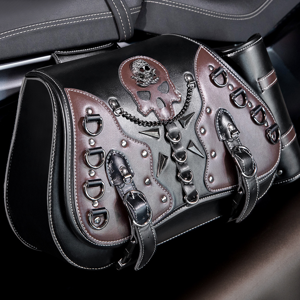 Punk Harley Motorcycle Side Case Bags Motorcycle Saddle Bags ...