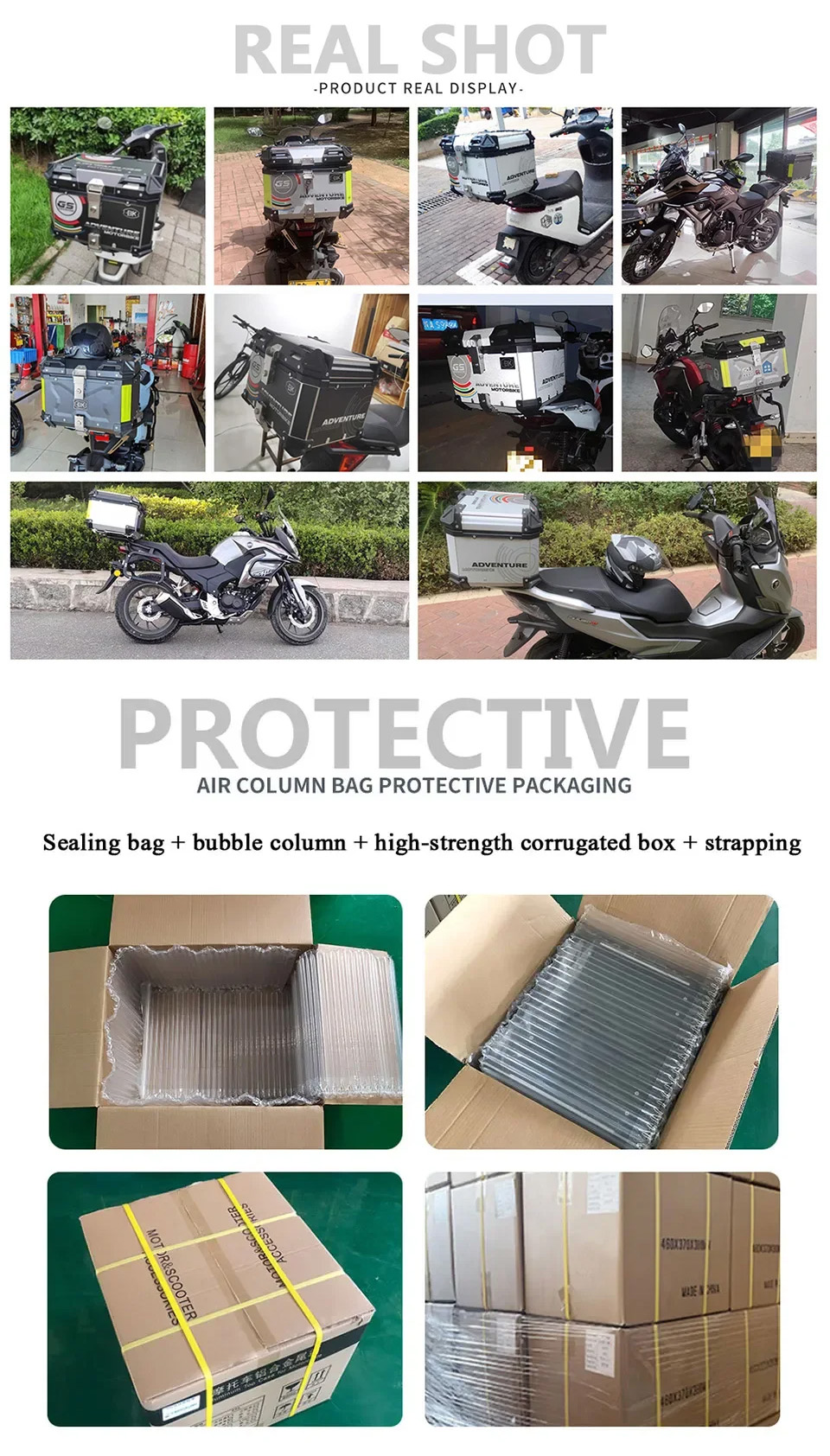 Aluminium Top Box X Design ACE Kotak Peti Simpanan Motosikal 45/57/65L ...